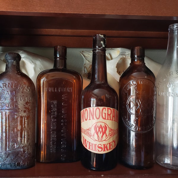 Antique Whiskey Bottle - Etsy