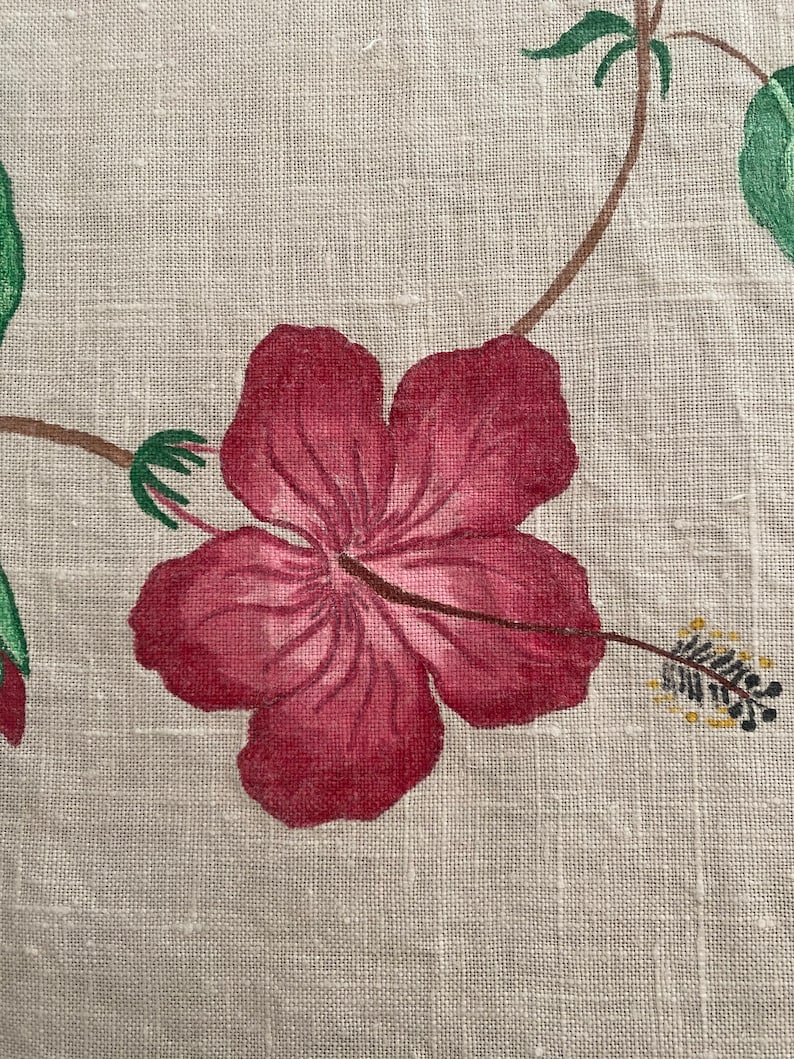 Vintage Pink Hibiscus Flower Tablecloth - Hobbytex - Small Square ...