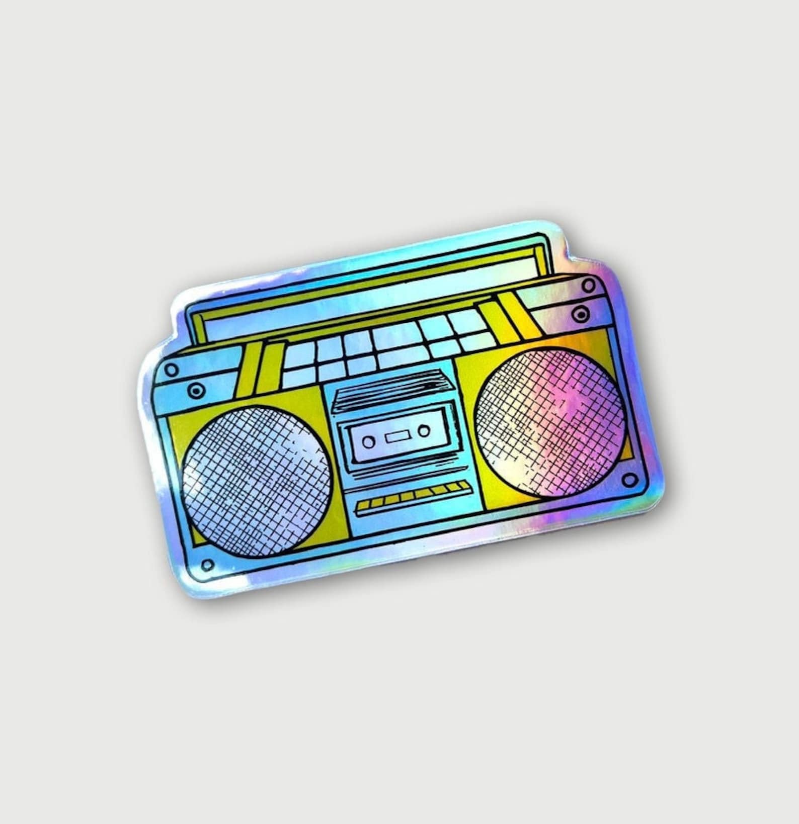Holographic Boombox Sticker - Etsy