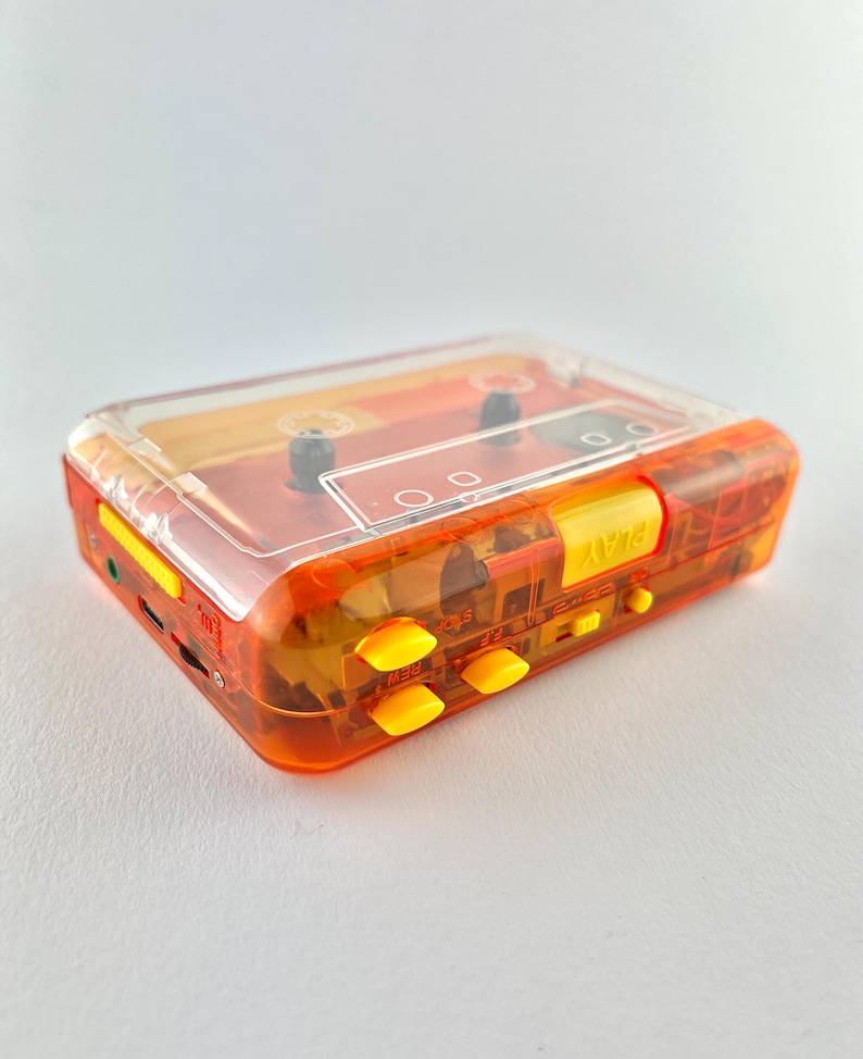 Orbit92 Portable Stereo Cassette Player - Transparent Orange - Etsy
