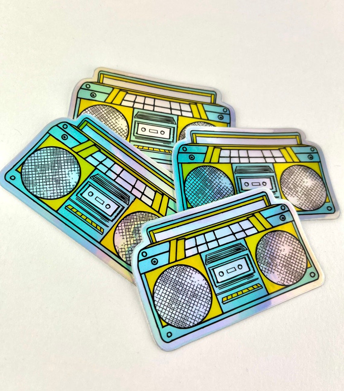 Holographic Boombox Sticker - Etsy