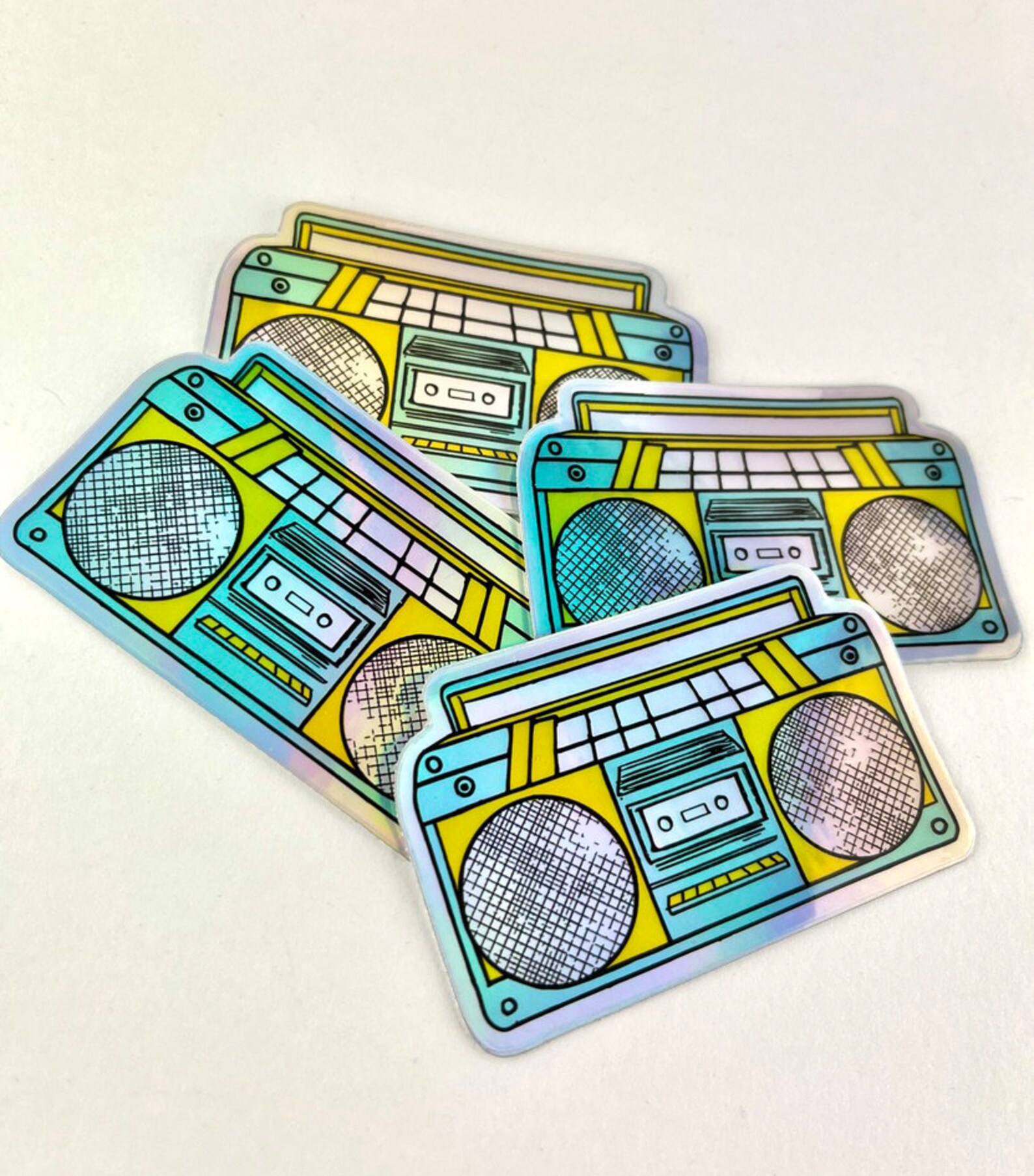 Holographic Boombox Sticker - Etsy