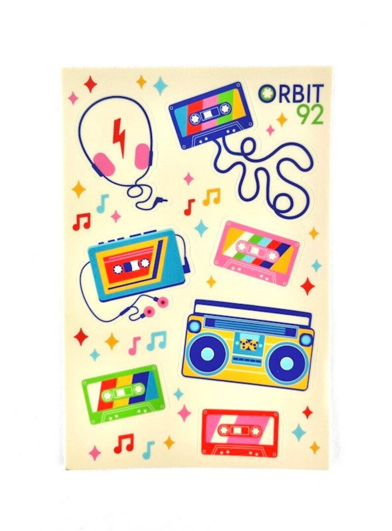 Mixtape Magic Sticker Sheet - Etsy