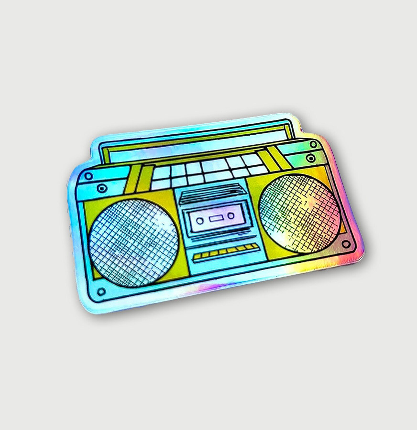 Holographic Boombox Sticker - Etsy