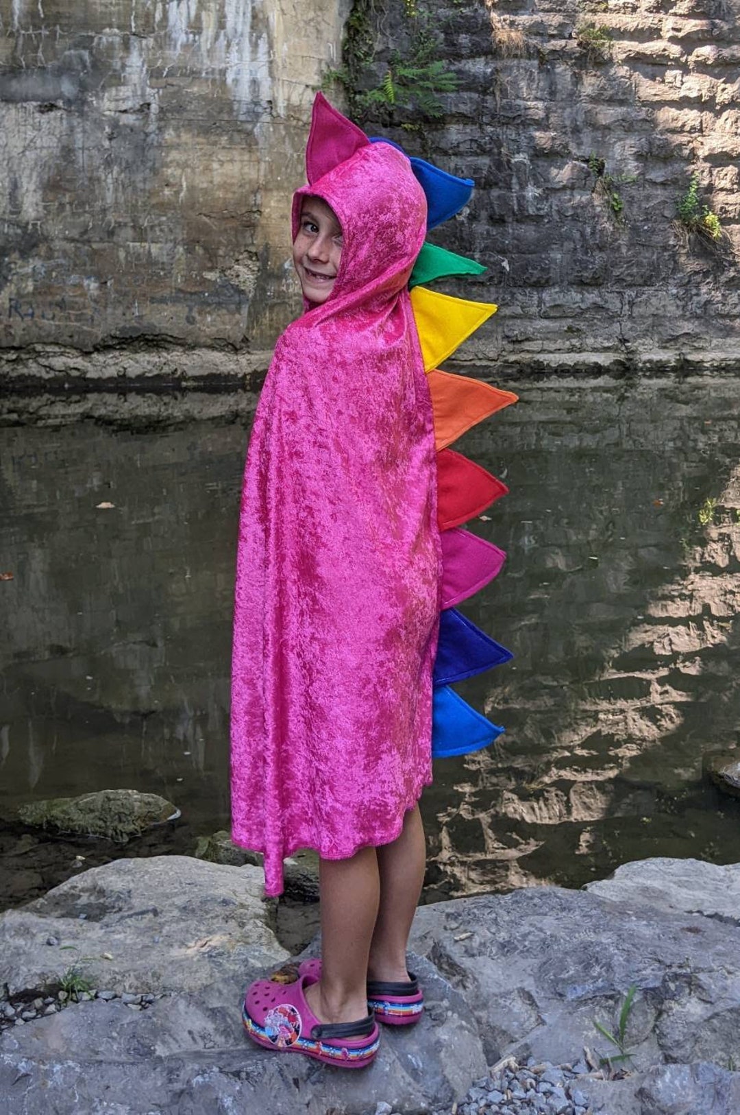 Rainbow Spike Child Dinosaur Cape, Rainbow Spike Child Dragon Cape - Etsy