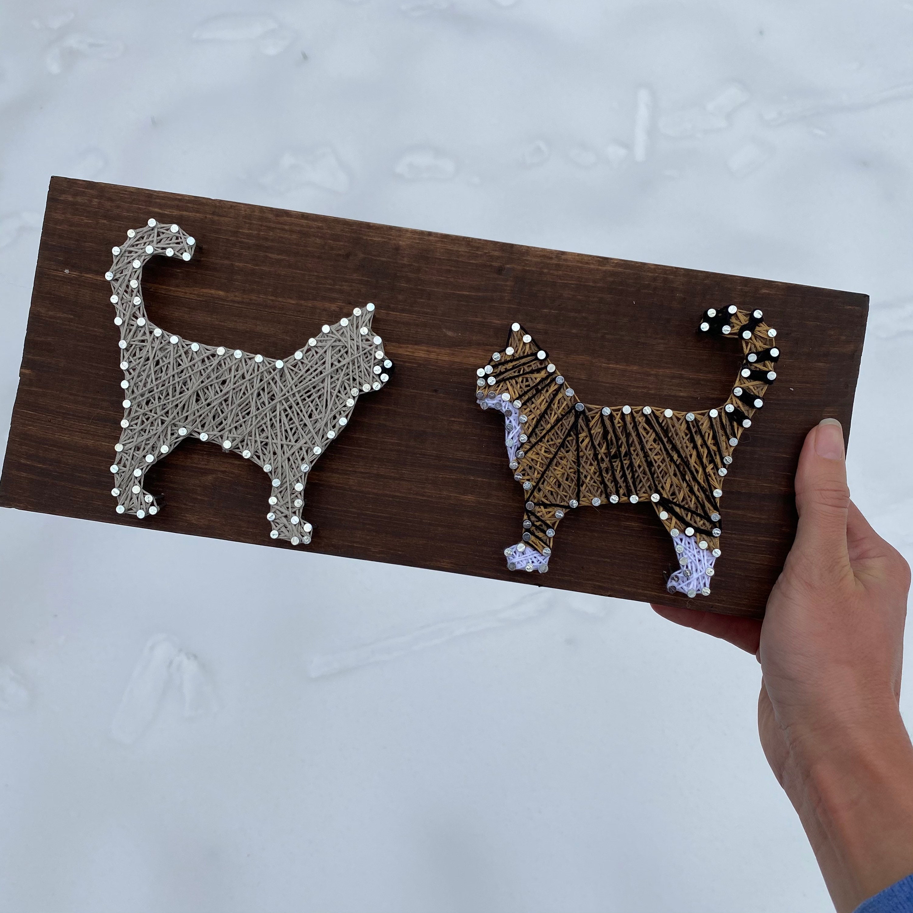 Cat String Art Customizable String Art Pet Passed Away Cat | Etsy