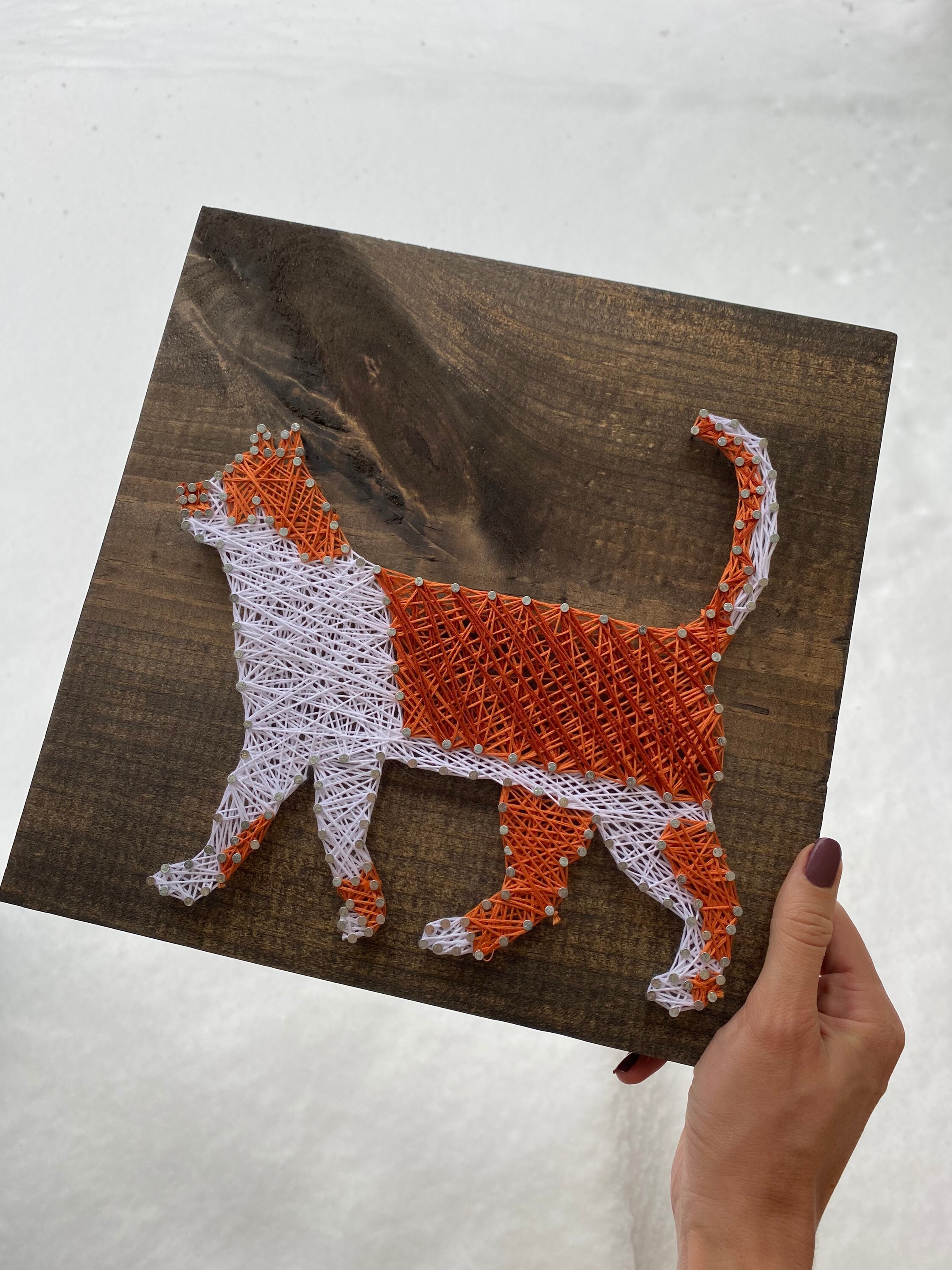 Cat String Art Customizable String Art Pet Passed Away Cat - Etsy