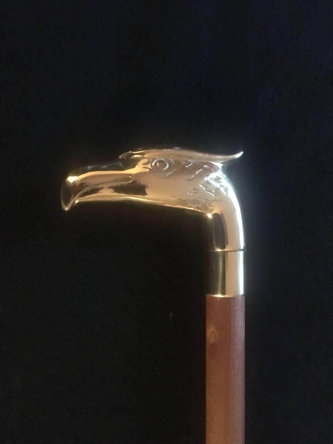Mahogany Walking Cane With Eagle Handle - Etsy