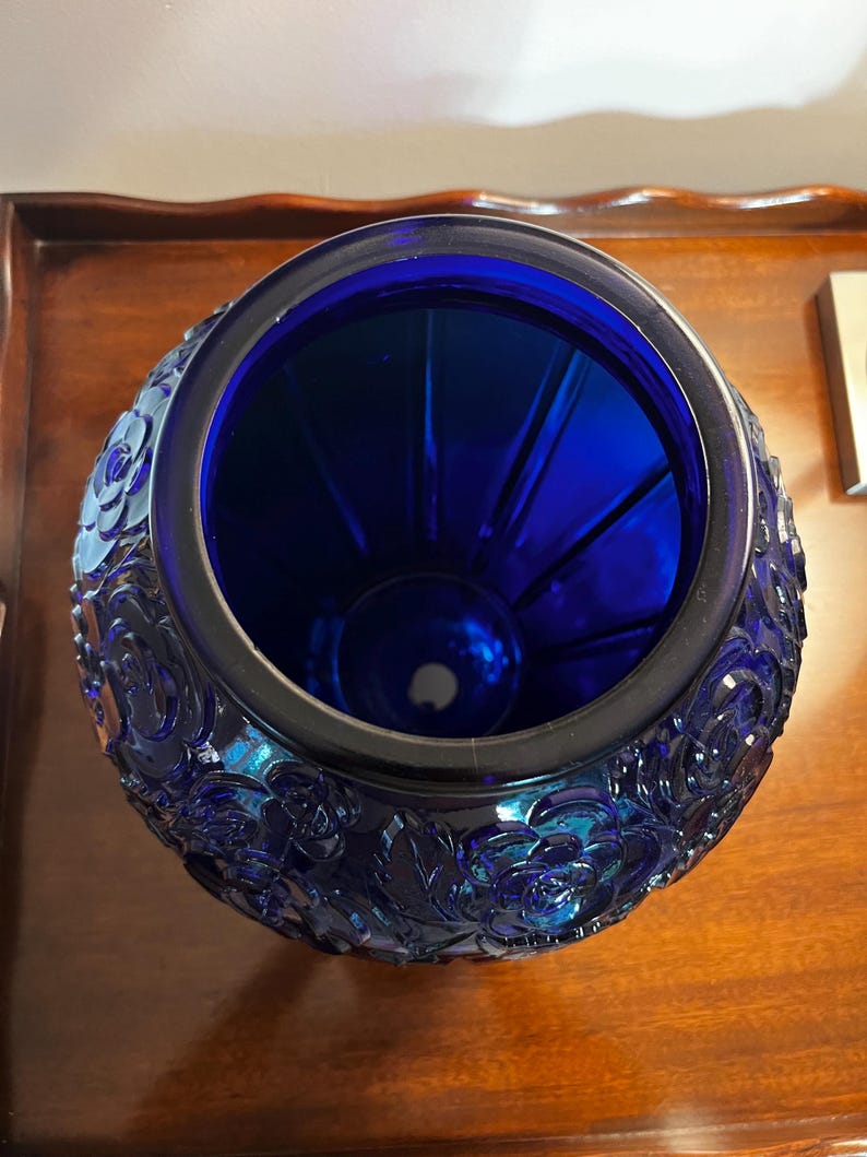 Cobalt Blue Art Deco - Style Vase - Etsy