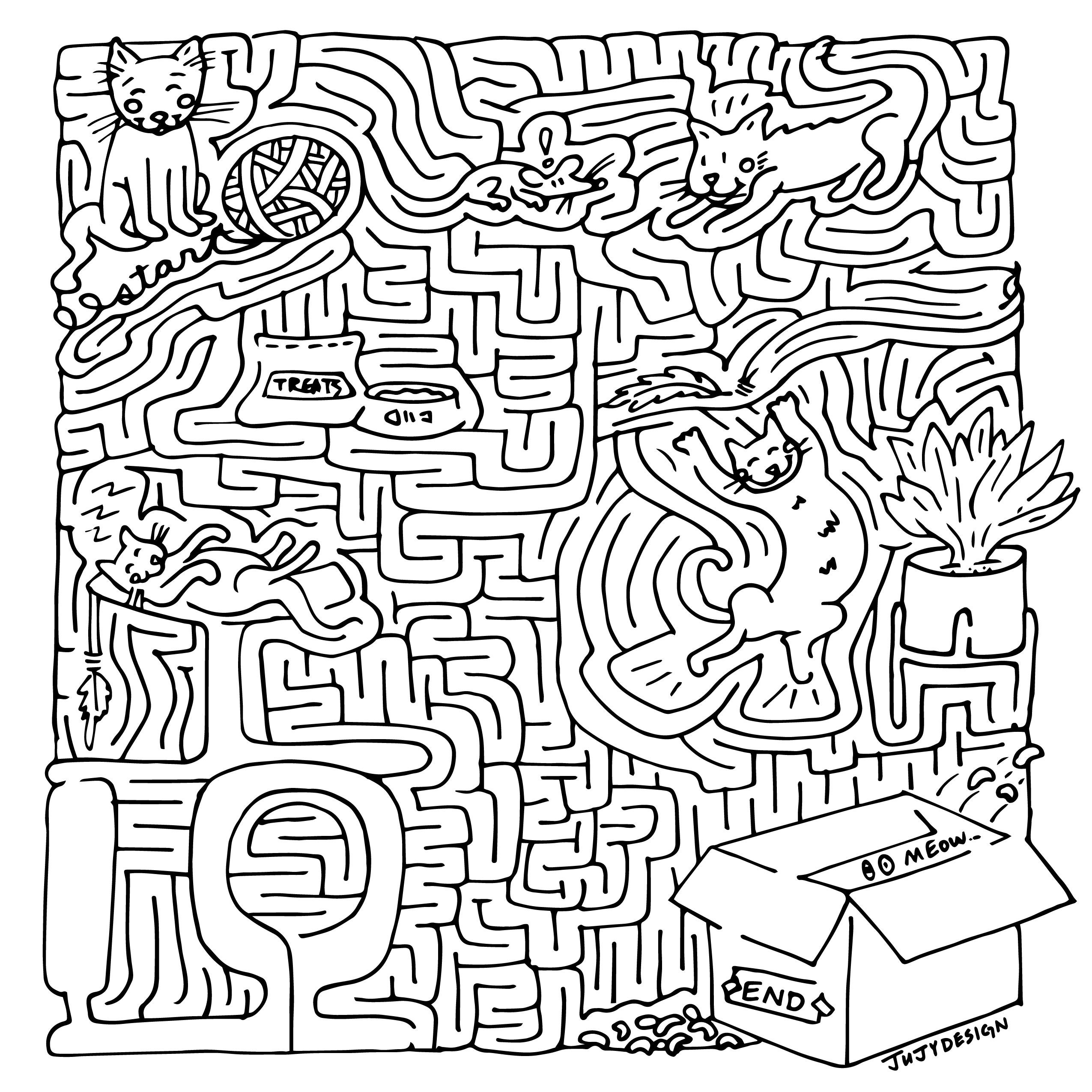 Maze Coloring Book Vol. 1 - Etsy