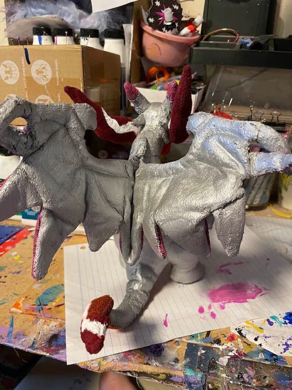 Pokemon Silver Charizard Custom Painted Plush - Etsy