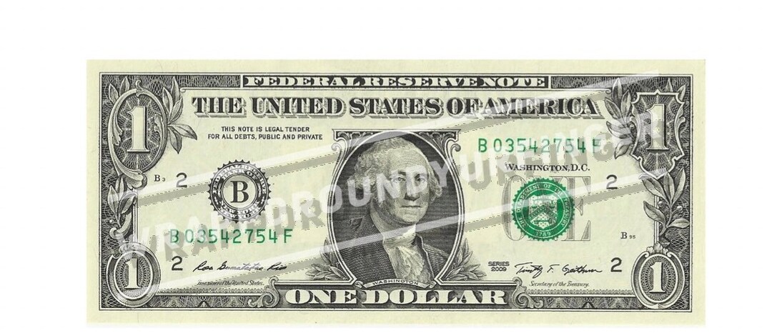 FRONT of Fake Bills actual Size of Real Bill for Cutting up - Etsy