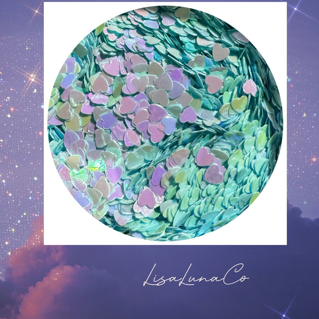 Baby Blue to Pink Color Shift Hearts - Solvent Resistant Glitter - Etsy