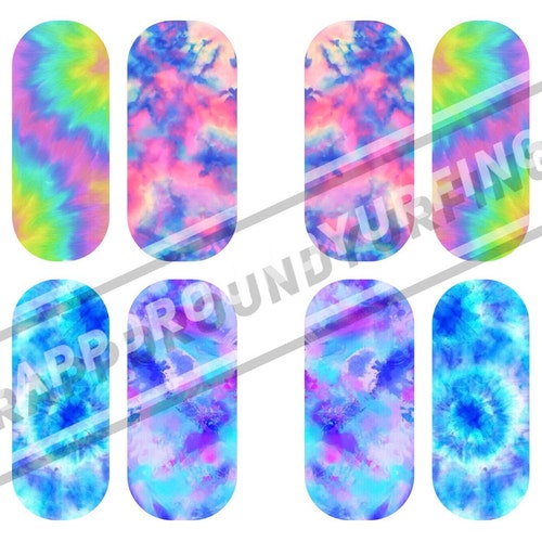 Tie-dye Full Nail Decals - Etsy