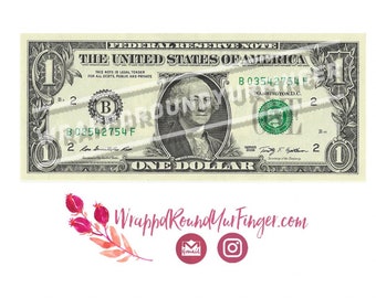 BACK of Fake Bills actual Size of Real Bill for Cutting up | Etsy