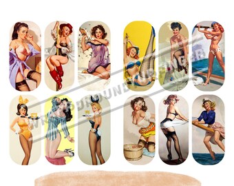 8 Pinup Girls Magnet Buttons or Pinbacks 1.5 Inch Buttons | Etsy