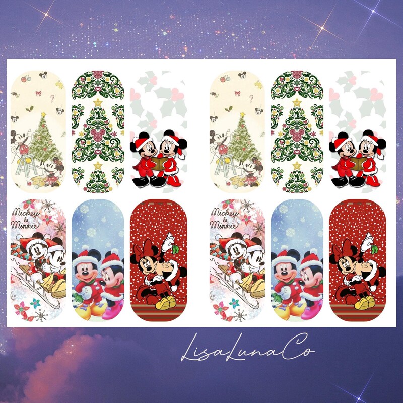 Christmas Nail Decals - Etsy