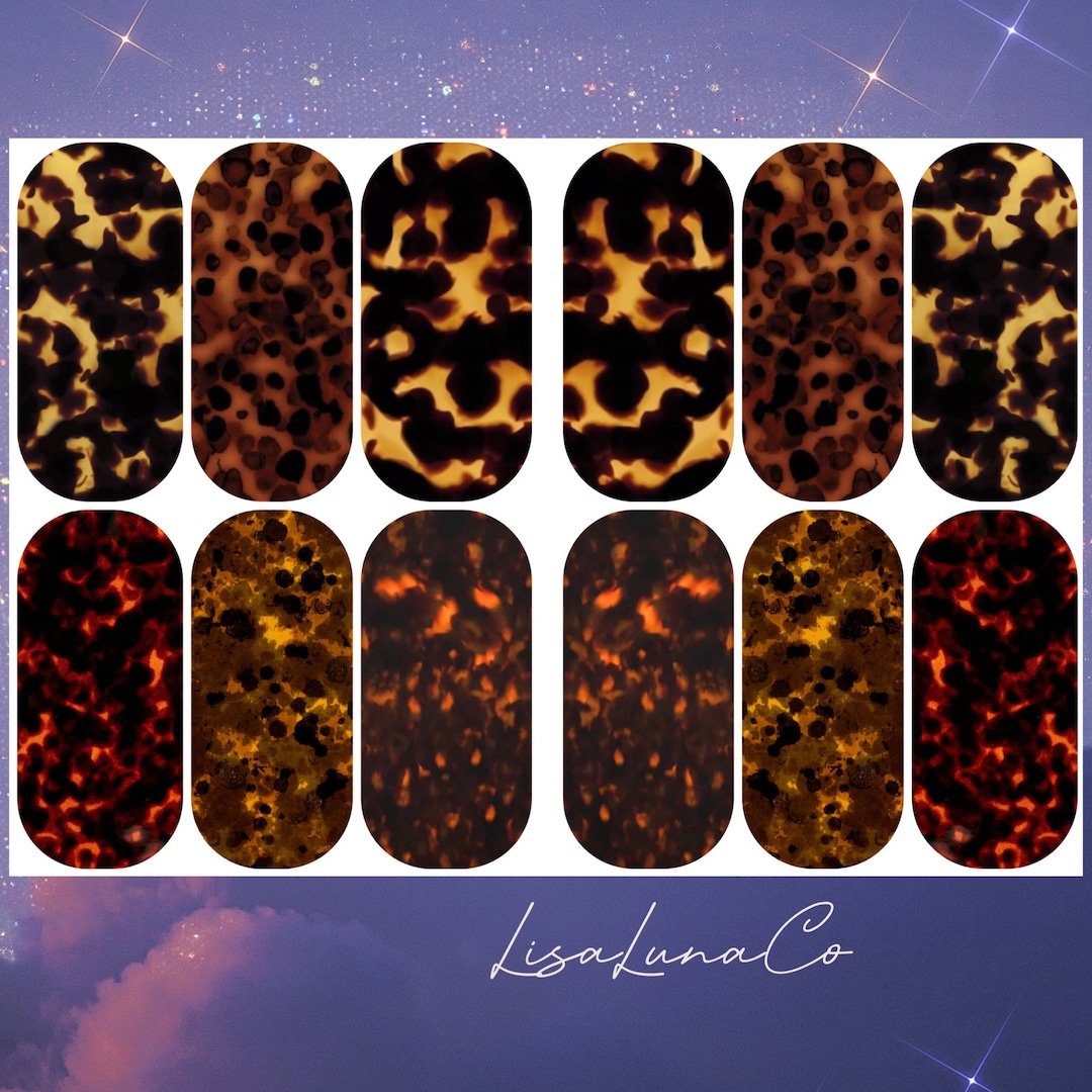 Tortoise Shell - Waterslide Nail Decals - Etsy
