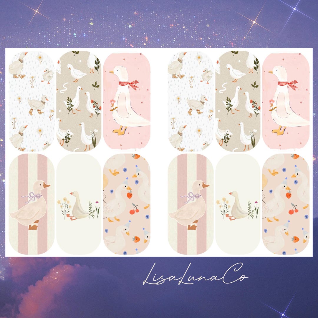 Silly Goose - Waterslide Nail Decals - Etsy