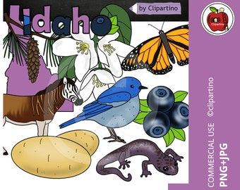 Idaho State Clipart | Etsy