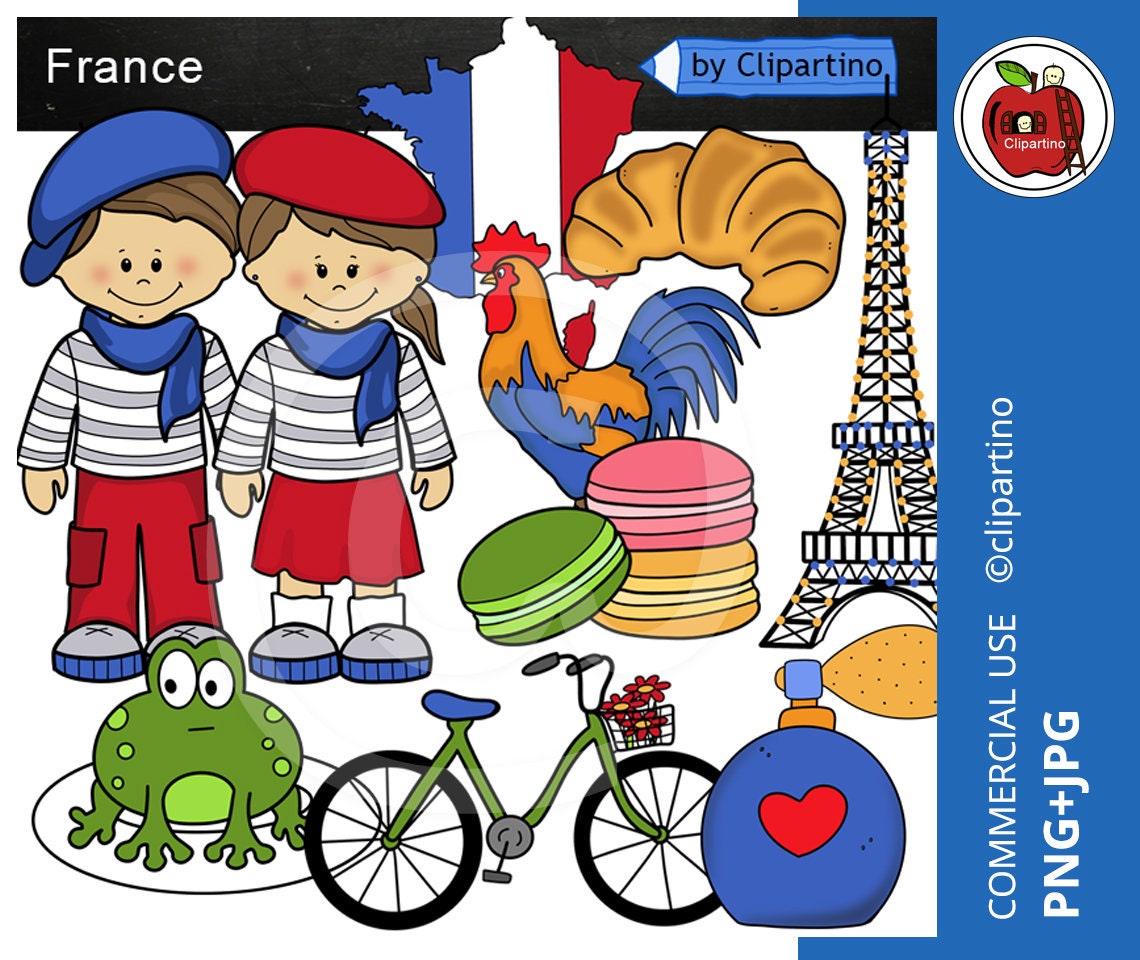 France clipart-France map flag clip art-French Clipart-Eiffel | Etsy