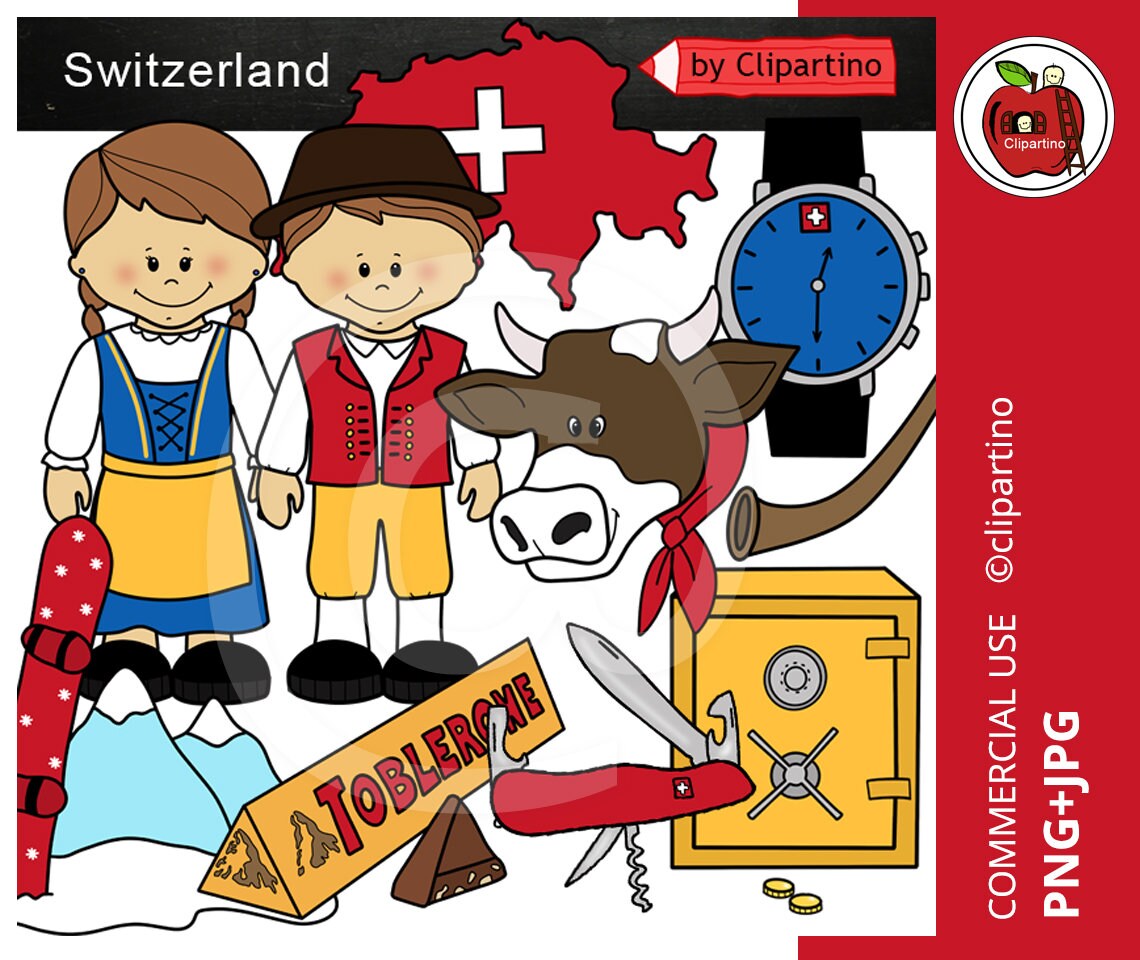 Switzerland clipart-Instant Download-Clip Art for Scrapbooking | Etsy