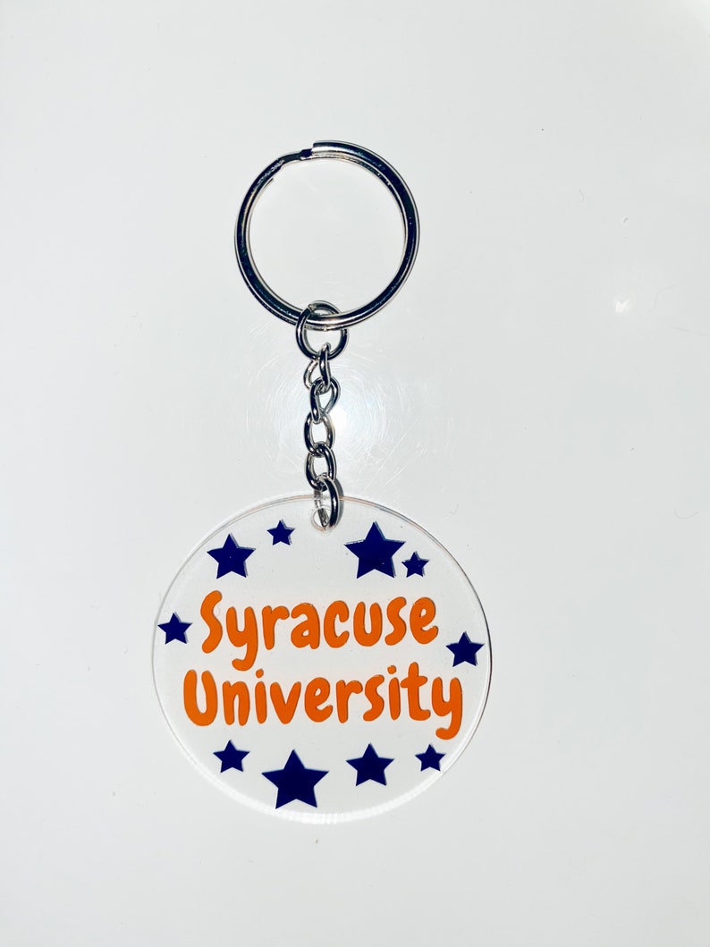 Personalized College Keychain - Custom Name, Color & Tassel Options ...