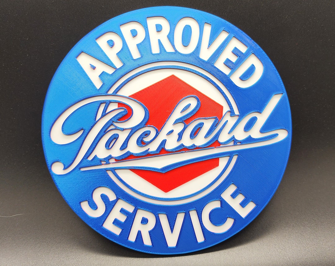 Vintage Packard Service Sign - 3D Printed Wall Decor Classic Retro ...