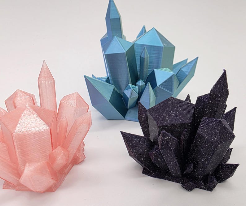Crystal Cluster 3D Model STL - Etsy