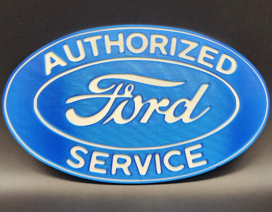 Vintage Ford Service Sign 3D Printed Wall Decor Classic Retro ...