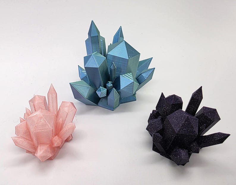 Crystal Cluster 3D Model STL - Etsy