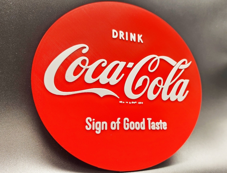 Vintage Coca-cola Button Sign 3D Printed Wall Decor Classic Retro ...
