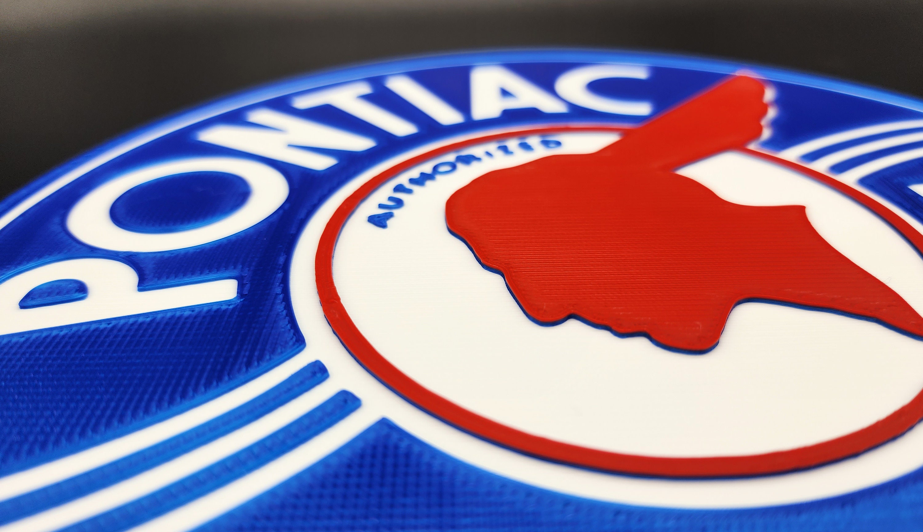 Vintage Pontiac Service Sign - 3D Printed Wall Decor Classic Retro ...