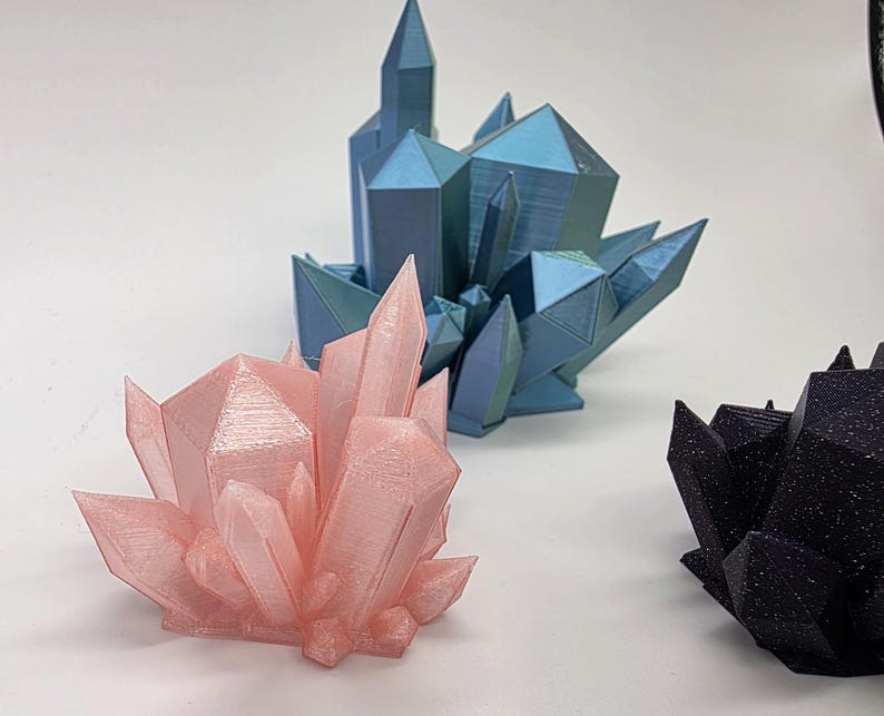 Crystal Cluster 3D Model STL - Etsy