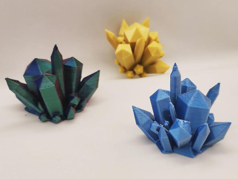 Crystal Cluster 3D Model STL - Etsy