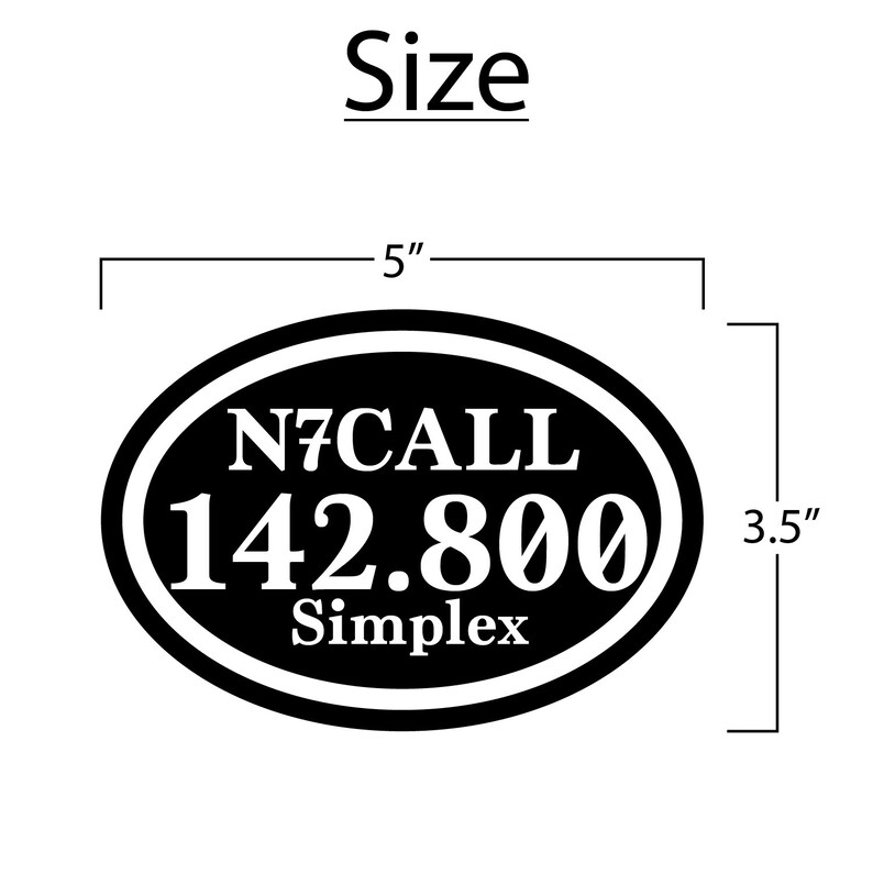Custom Ham Radio Callsign & Monitoring Frequency Oval Car - Etsy