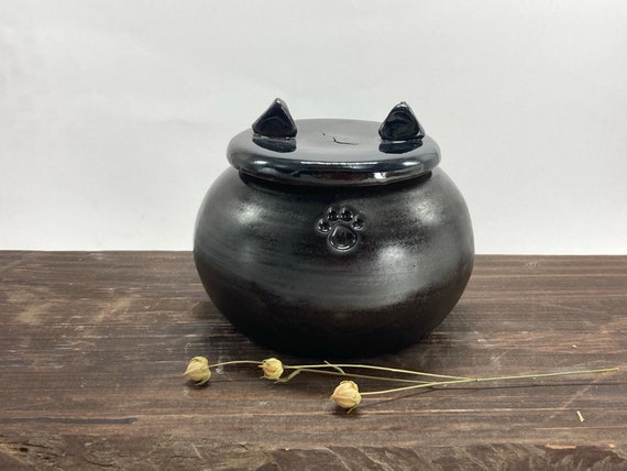 Black Cat Urn Cat Urn Pottery Cat Urn Ceramic Cat Urn - Etsy