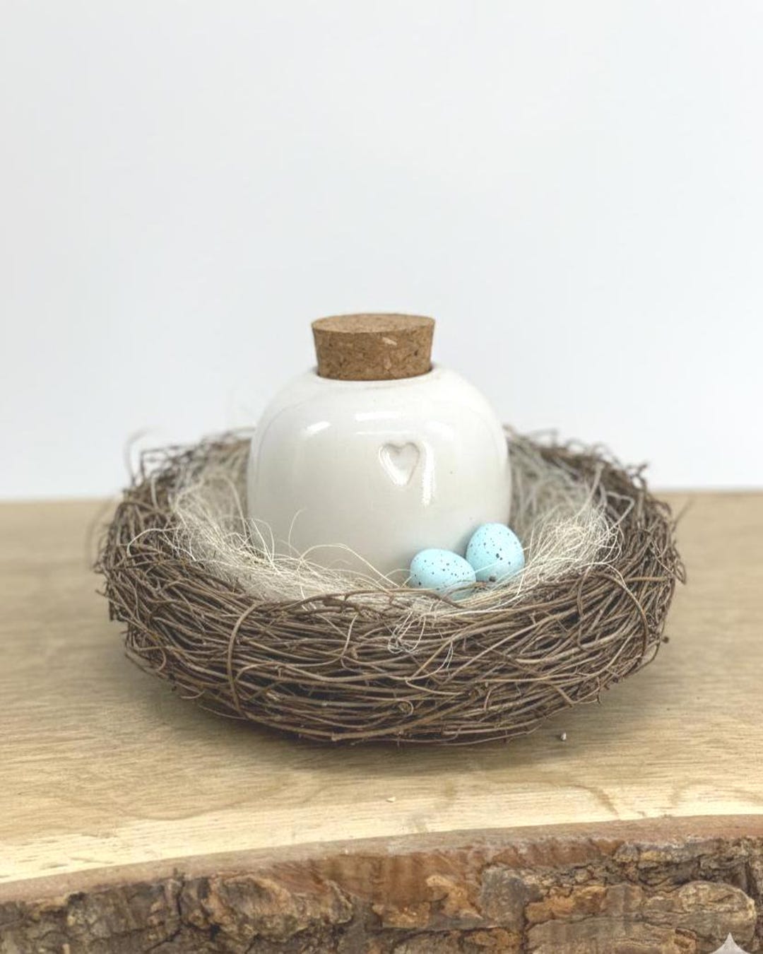 Heart Keepsake Urn With Cork Lid – Small Memorial Jar for Ashes or Hair ...