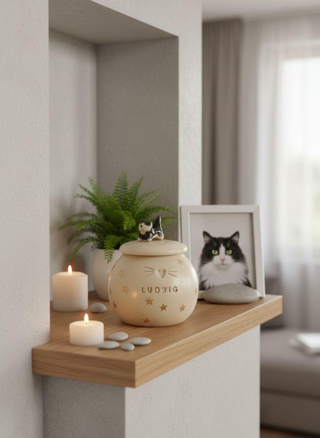 Cat Urn, Urn With Cat Figurine, Custom Cat Urn - Etsy