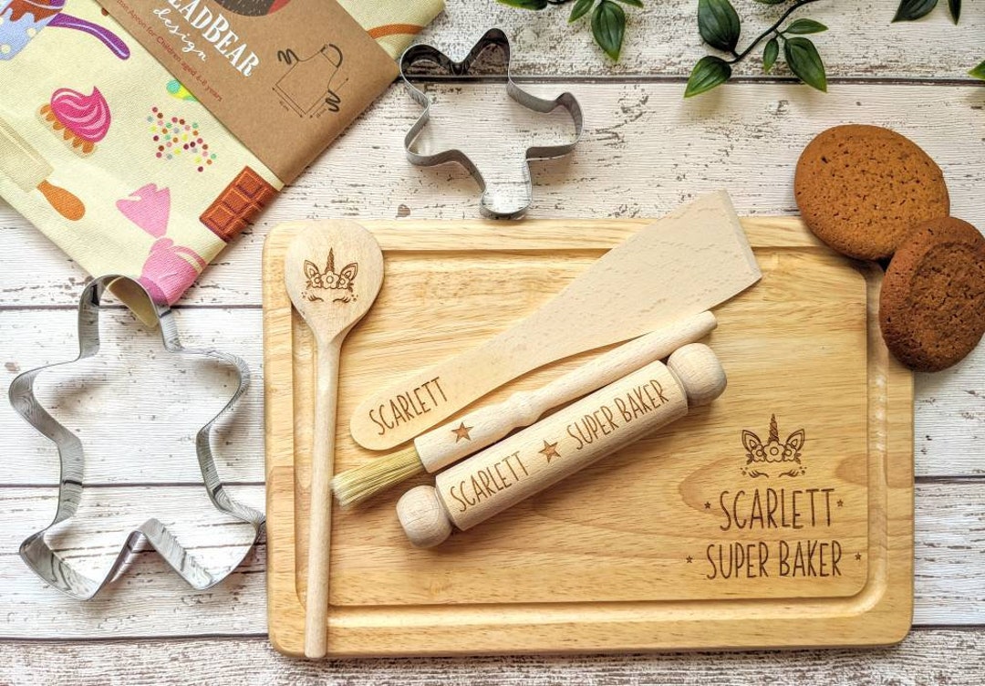 Personalised Children's Baking Set • Toddler Christmas Gift • Unicorn ...