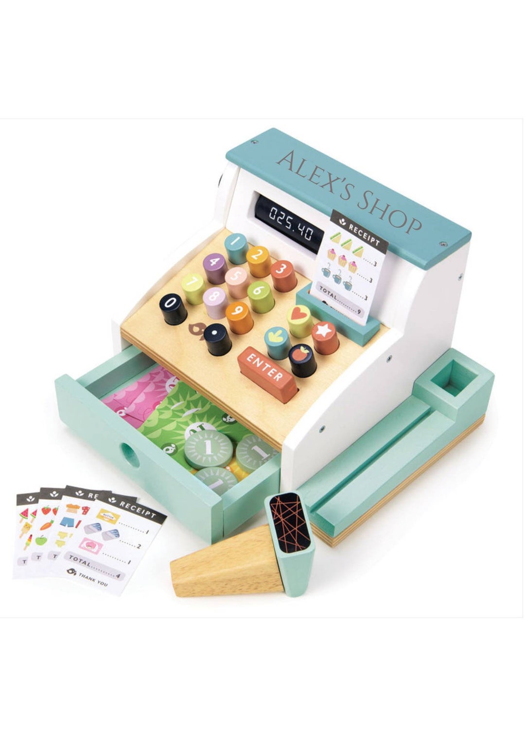 Personalised Wooden Toy Wooden Till Wooden Toy Christmas Gift for ...