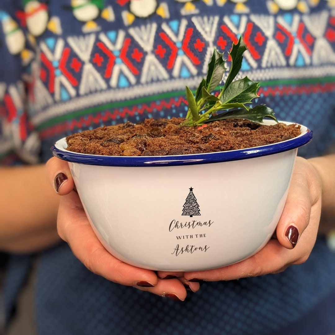 Personalised Christmas Pudding Bowl • Pudding Bowl • Bakeware • Foodie ...