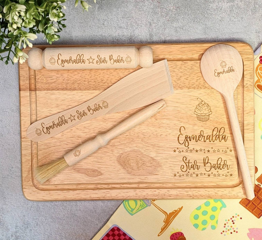 Personalised Children's Baking Set • Toddler Christmas Gift • Kids ...