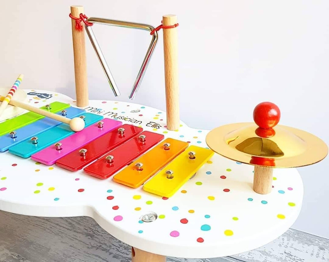 Personalised Music Table Mini Musician Wooden Instruments - Etsy UK