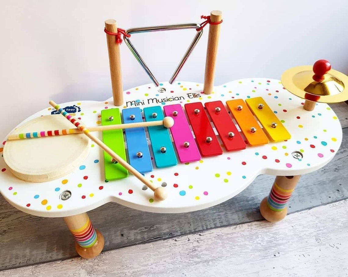 Personalised Music Table Mini Musician Wooden Instruments - Etsy UK