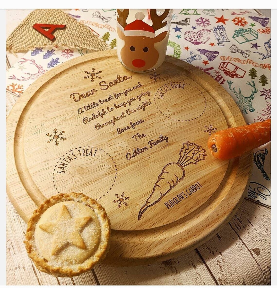 Personalised Christmas Eve Board Santa Board Father - Etsy