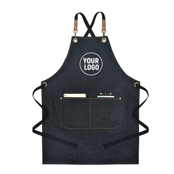 Personalized Denim Apron Logo - Etsy