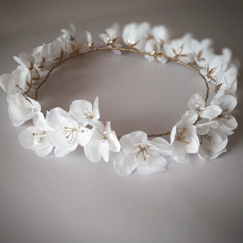 Cherry Blossom Wedding Flower Crown Woodland Bridal Hair Piece - Etsy