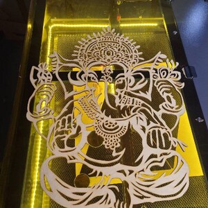 Ganesha Wall Hanging. Hindu Wall Art. Laser Cut. Hindu God. Good Luck ...