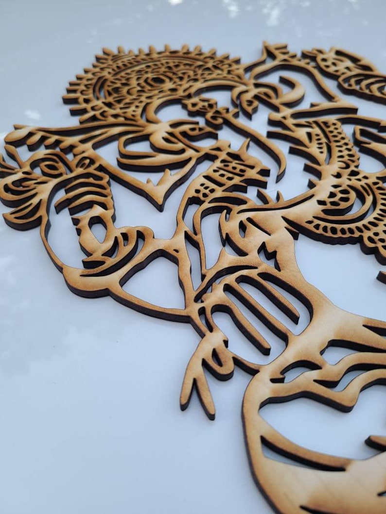 Ganesha Wall Hanging. Hindu Wall Art. Laser Cut. Hindu God. - Etsy